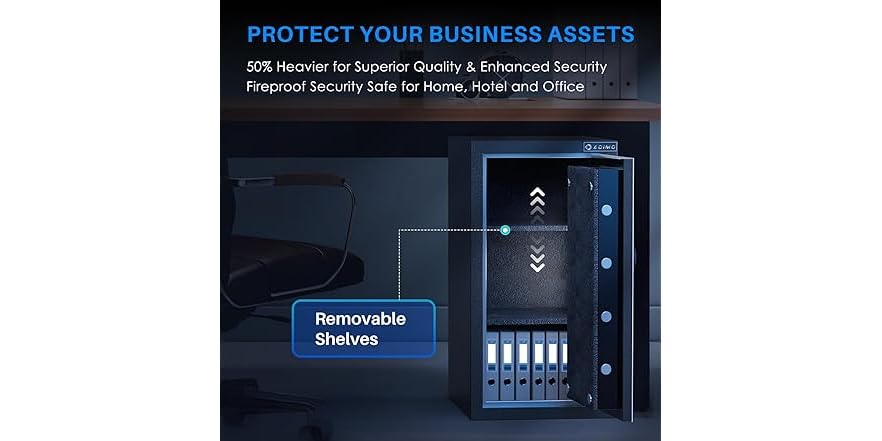 ADIMO Heavy-Duty Fireproof Safe Box 3.47 Cu. Ft.