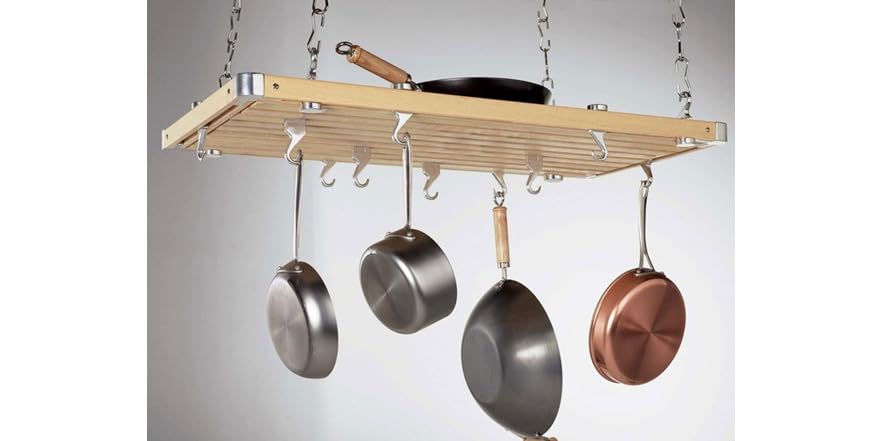 Rectangular Pot Rack 36" x 18" - Wood