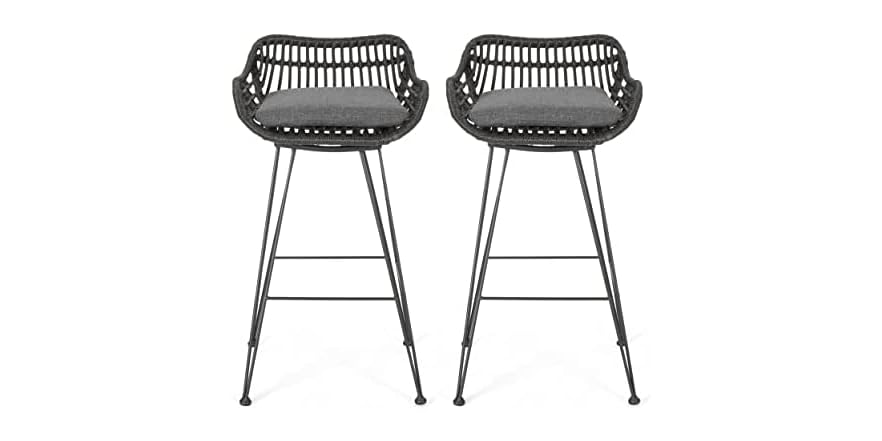 Great Deal Furniture Lisa Wicker Barstools