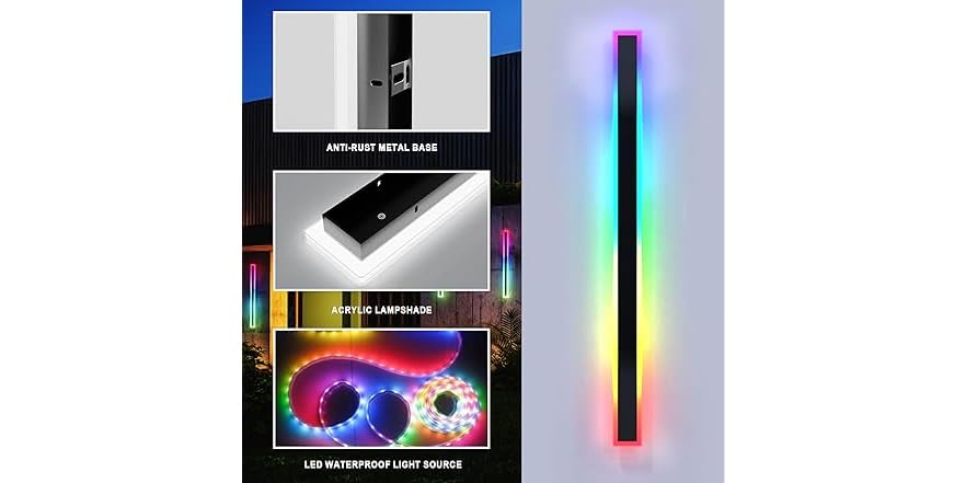 SLARY LED Wall Light 40in 2pk