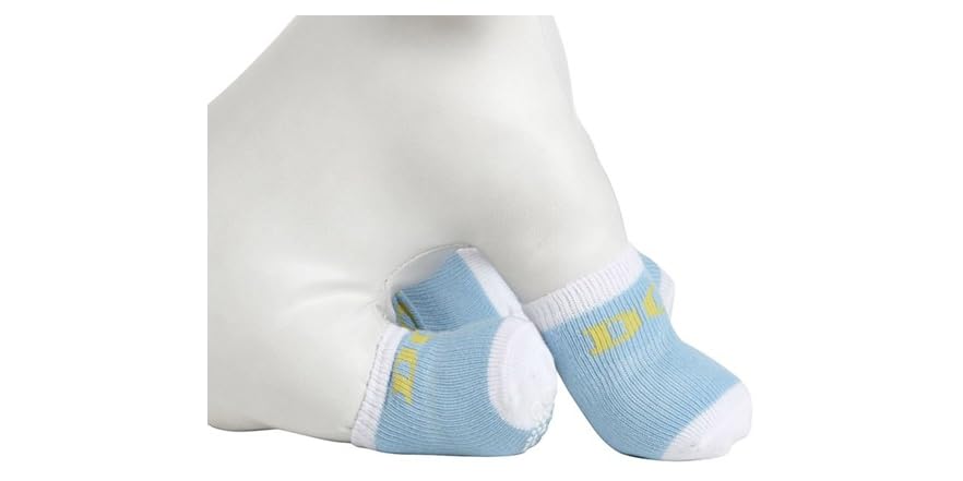 Blue & White Dog Socks - Rubberized