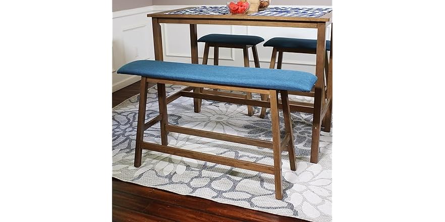 Solid Rubberwood Backless Dining Bench