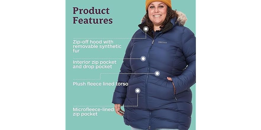 MARMOT Women's Montreal Down Puffer Coat (Open Box)