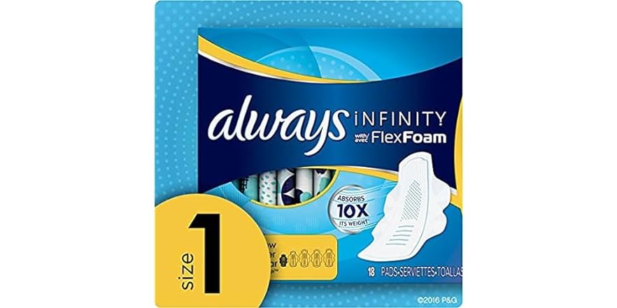 (3Pk) Always Infinity Maxi Pads, Regular