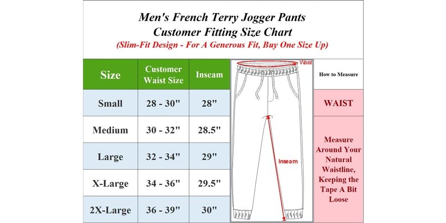 4 Pack Mens French Terry Joggers (S-XXL)