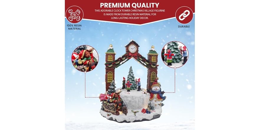 Christmas Village Christmas Clock Tower