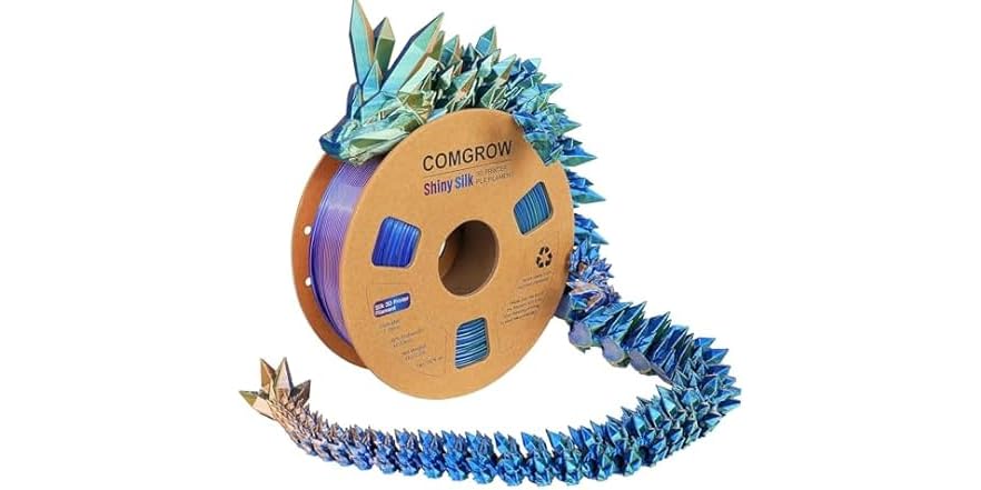 Comgrow Silk Shiny Blue Purple and Yellow 3D Printer Filament