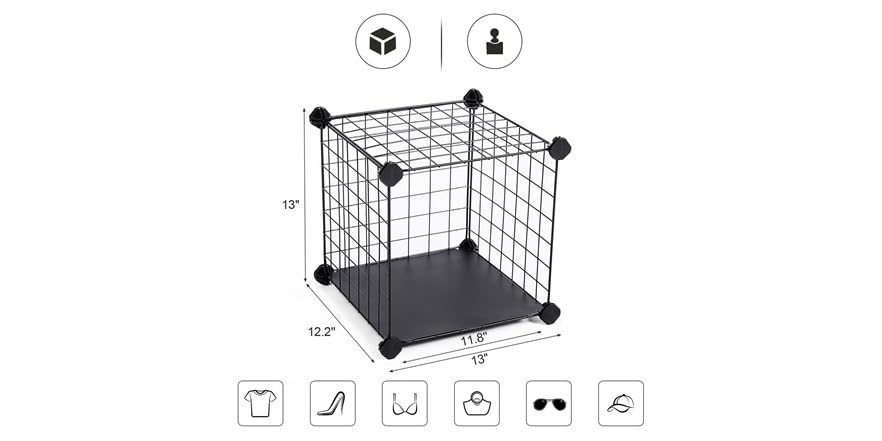 SONGMICS Metal Wire Cube Storage