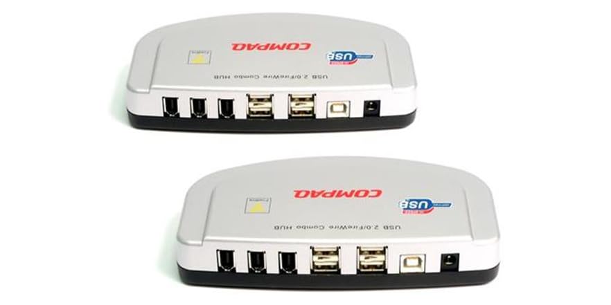 Compaq 7 Port USB/Firewire Hub w/ AC Adapter 2-Pack