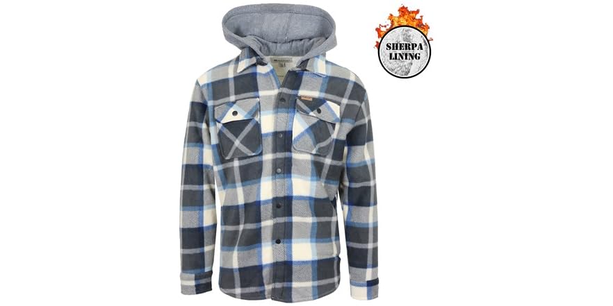 MATIX Men’s Hooded Flannel Shacket