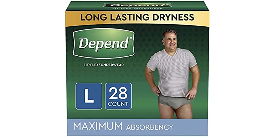 Depend Incontinence Underwear for Men Large, 28 Count