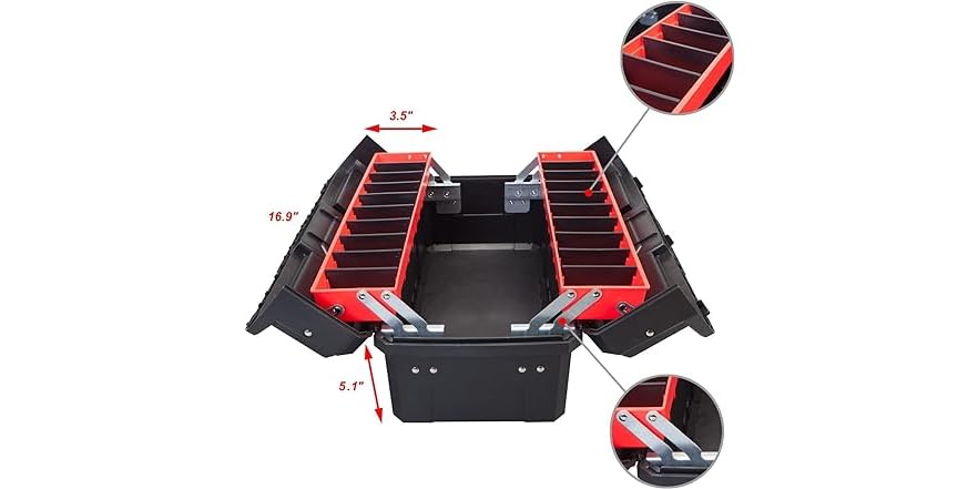 Torin 19-Inch Plastic Tool Box Organizer