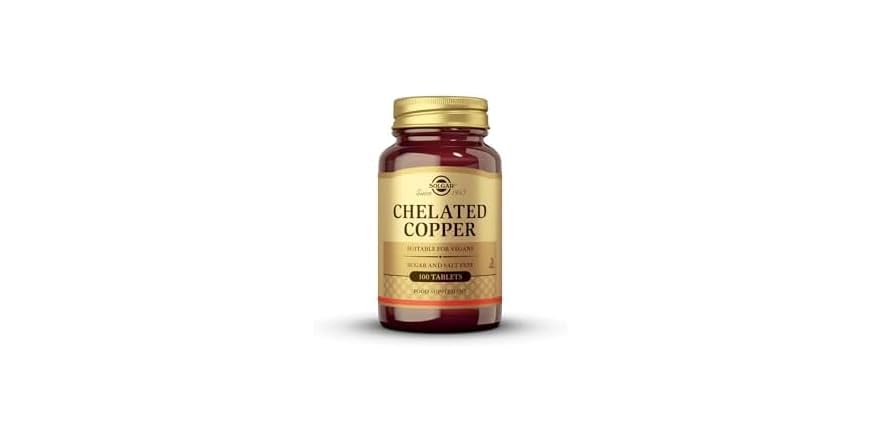 Solgar Chelated Copper Tablets, 100 Count