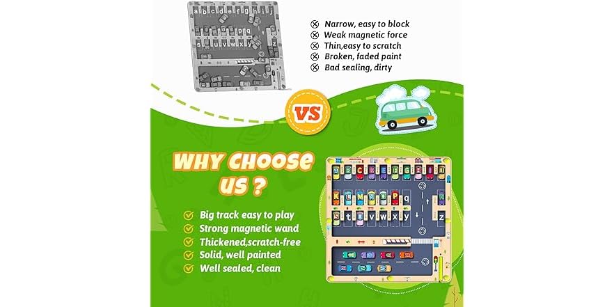 NOWRICH Magnetic Alphabet Maze Letter Puzzle