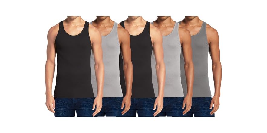 Men's Heavyweight Ribbed Tank Top 5-Pack
