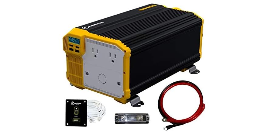 Krieger 4000 Watt 12V Power Inverter Dual 110V AC