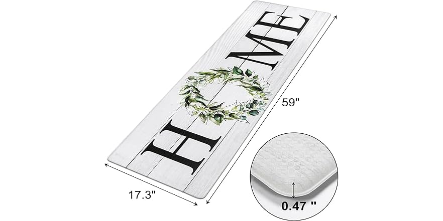 Farmhouse Kitchen Runner Cushioned Rug