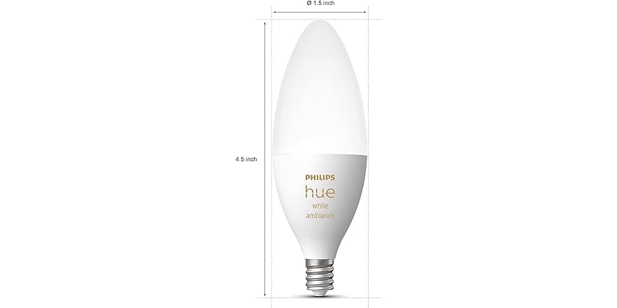 Philips Hue 40W B39 Candle-Shaped LED 4 Pack