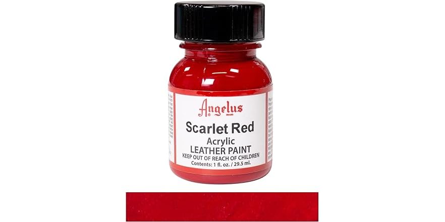Acrylic Leather Paint, 1 oz, Scarlet
