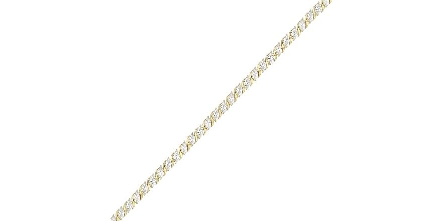 Amazon Essentials Cubic Zirconia Wave Necklace