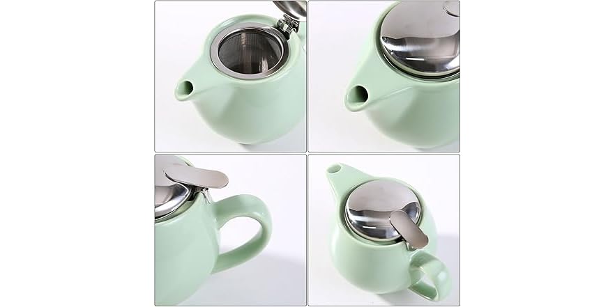 Small Ceramic Teapot With Infuser 12oz