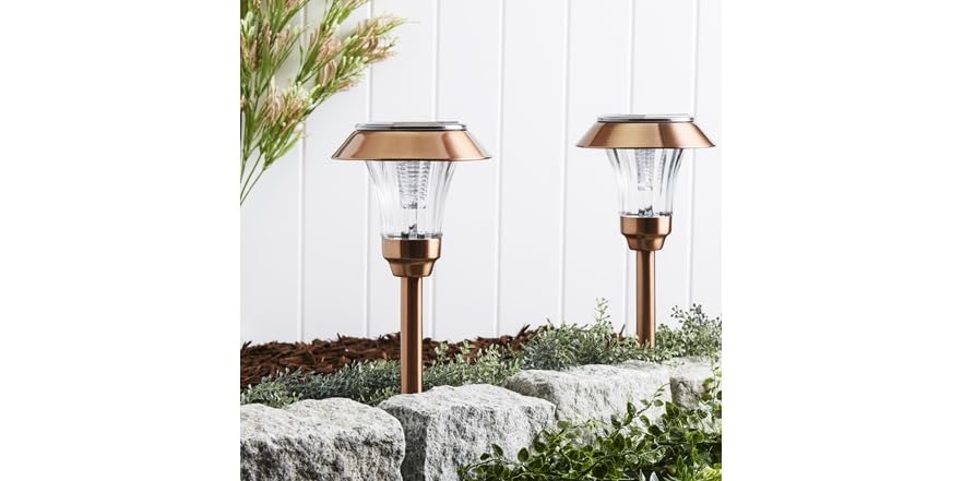 LampLust Copper Solar Pathway Lights