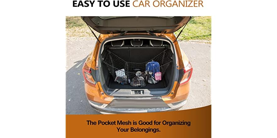 Zone Tech Three Pocket Mesh Trunk Cargo Net