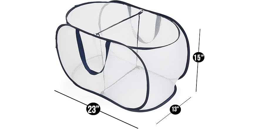 Smart Design Mesh 2-Compartment Hamper