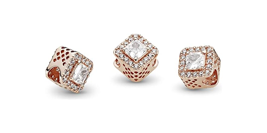 Pandora Geometric Cubic Zirconia Charm