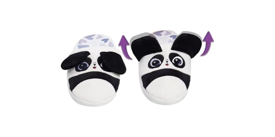 Flipeez Flipeez Slippers, Panda, Medium