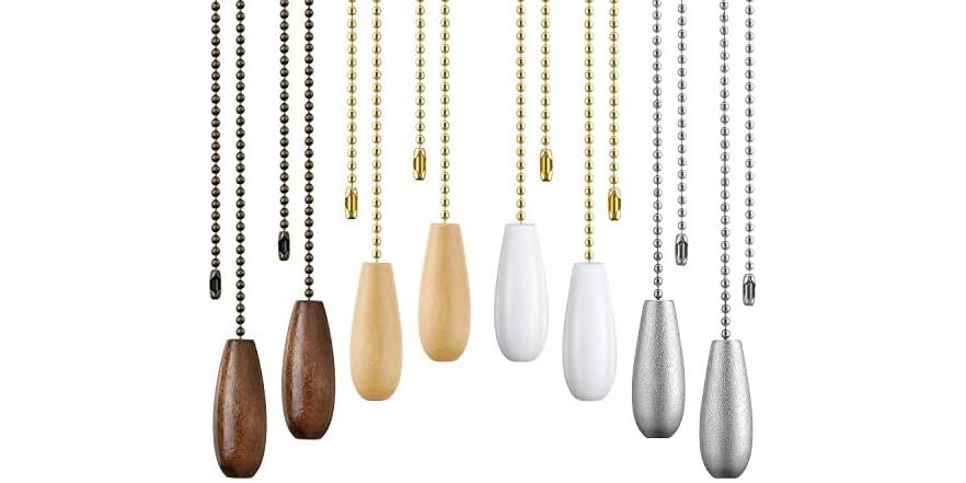 8 Pieces Wooden Ceiling Fan Pull Chains