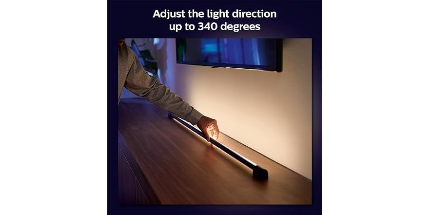 Philips Hue Compact Smart Light Tube, Black