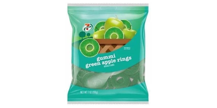 7-Select Gummi Green Apple Rings - 7 Oz
