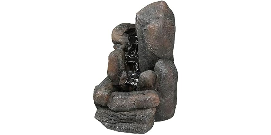 Sunnydaze Decor AMP-F981 Rock Falls Water Fountain 22in