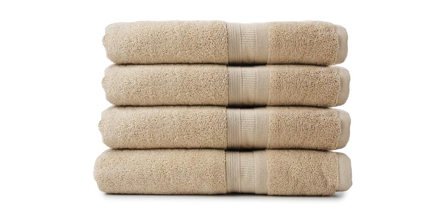 MicroCotton 4pc Bath Towel Set-8 Colors