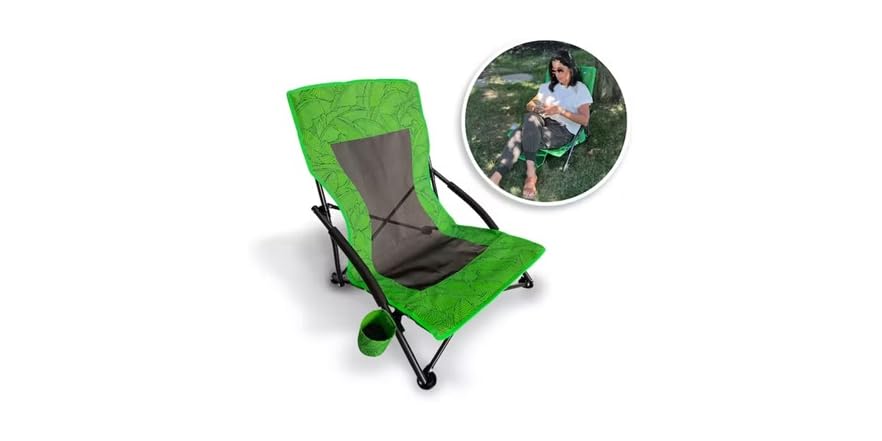 Collapsible Green Beach Chair