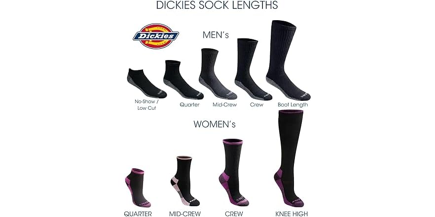 Dickies Men's Dri-Tech Crew Socks 6 Pairs L,XL
