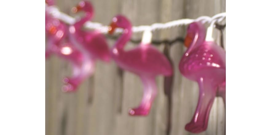 Pink Flamingo String Lights 10 Count 8'L