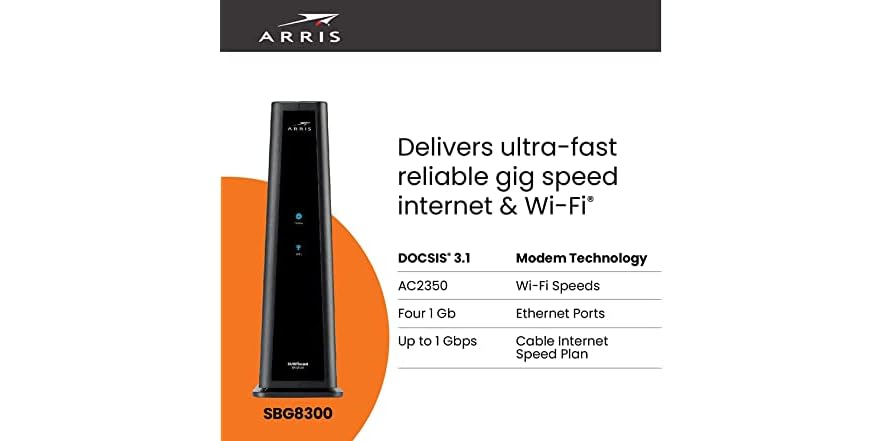 ARRIS SURFboard SBG8300-RB Modem & Router