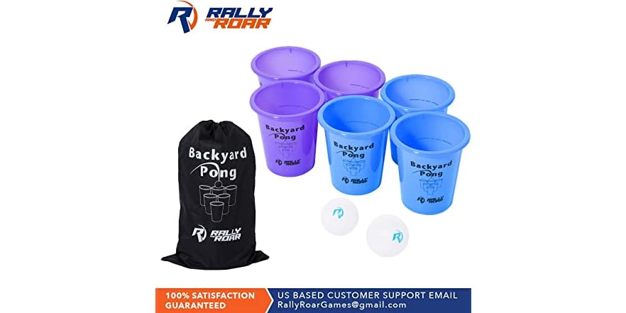 Rally and Roar Jumbo Tailgate Beer Pong Set