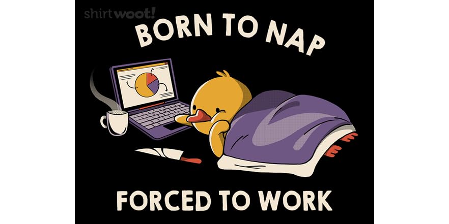 Born to Nap Forced To Work Funny Duck