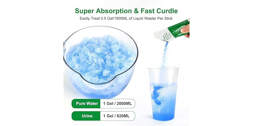 50 Portable Toilet Absorbent Gel Powder