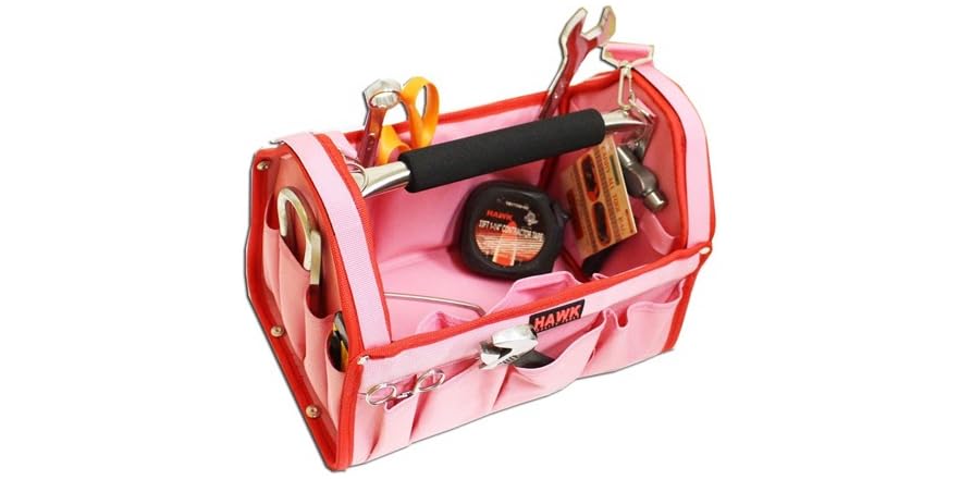 Pink Tool Carry-All With Red Trim