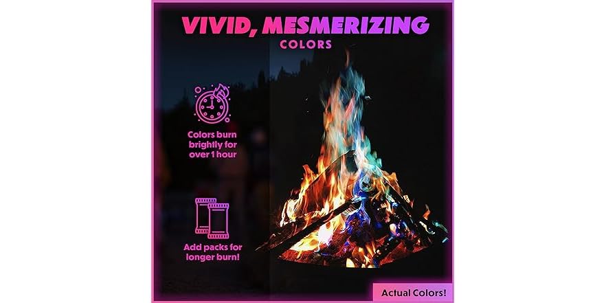 Magical Flames Fire Color Changing Packs