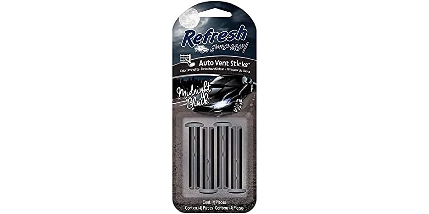 Vent Sticks, 4 Per Pack, Midnight Black Scent