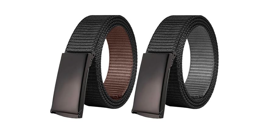 Mark Fred Mens Reversible Canvas Ratchet Belt