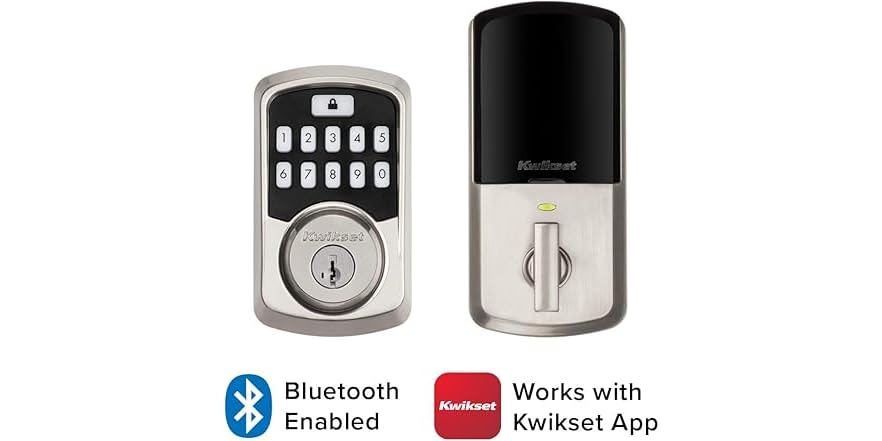 Kwikset Aura Bluetooth Programmable Keypad Nickel