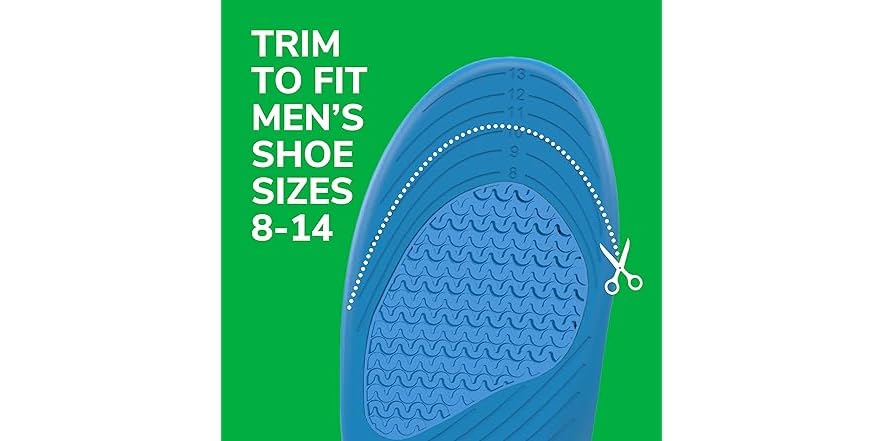 Dr. Scholl’s Sport Insoles Men Size 8-14