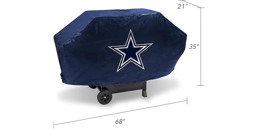 NFL Baltimore Ravens Vinyl Padded Deluxe Grill Cover, 68 x 21 x 35-inches