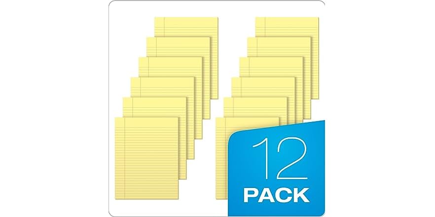 TOPS The Legal Pad Plus Writing Pads 12 Pack